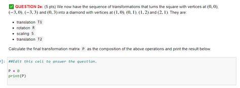 Solved QUESTION E Pts We Now Have The Sequence Of Chegg