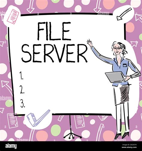 Text Caption Presenting File Server Business Showcase Device Which Controls Access To