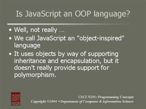 Introducing Objectoriented Programming Oop Csci N 201 Programming