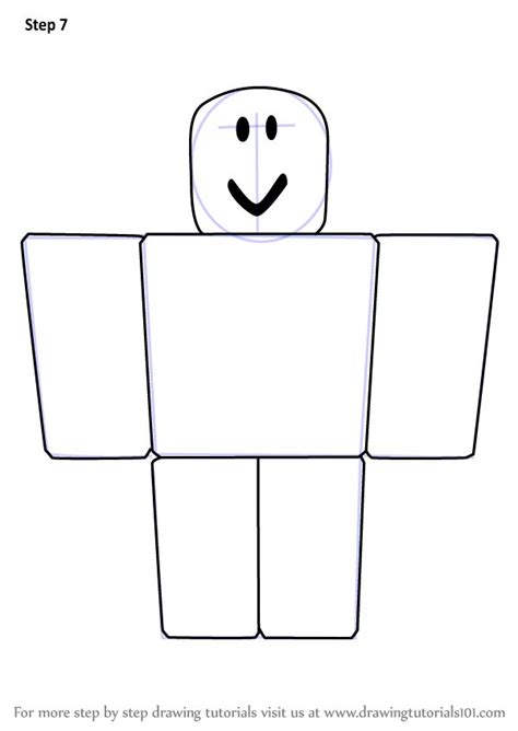 Learn How To Draw Noob From Roblox Roblox Step By Step Drawing Tutorials Easy Drawings