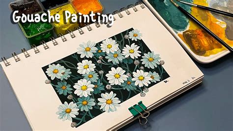 데이지 정원 꽃 그림 그리기 열 다섯 번째 스케치북 채우기 Youtube