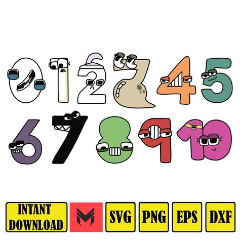 Number Lore Characters Svg Pdf Png Eps Number Lore Inspire Uplift