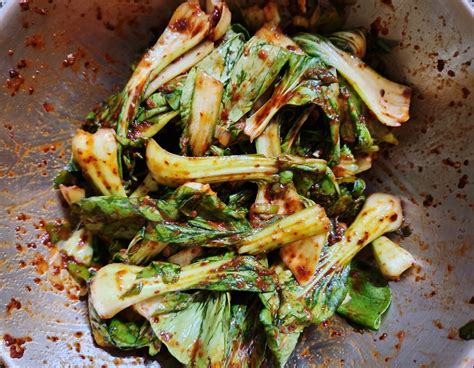 배추 대신 먹기 좋은 아삭한 식감의 청경채겉절이청경채김치 만들기