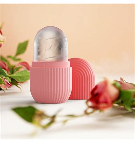 페이스 롤러 마사지 아이스 피부 관리 미용 윤곽 향상 도구 실리콘 얼음 트레이 아이스하키 얼굴 마사지기 근육 냉요법 티몬