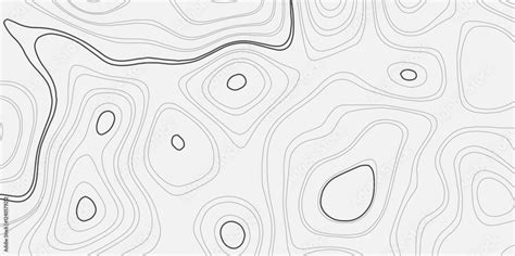 Abstract World Map With Black And White Ariel View Contour Wave Line Style World Map Top View