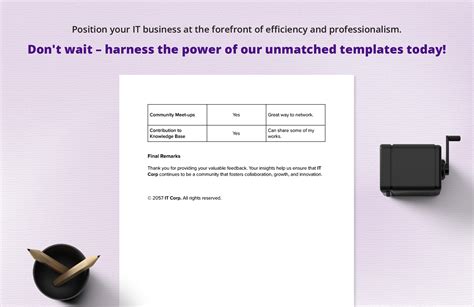 IT Community Feedback Form Template In Word PDF Google Docs Download Template Net
