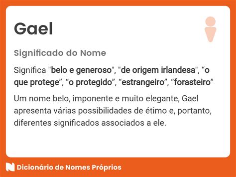 Significado Do Nome Gael Dicionário De Nomes Próprios
