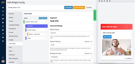 Widget Editor Talkative Capabilities