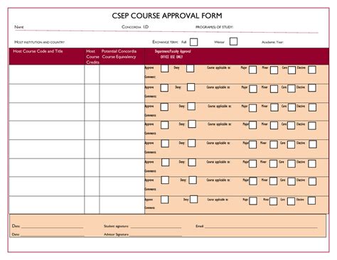 CSEP Course Approval Form Updated 2021 CSEP COURSE APPROVAL FORM NAME CONCORDIA I PROGRAM S