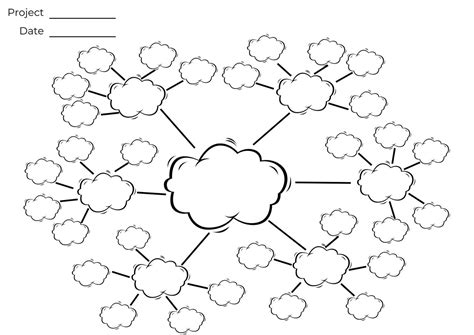 Printable Mind Map Template Bundle A4 Bubble Mind Map Planner Printable Printable 1 Page Mind