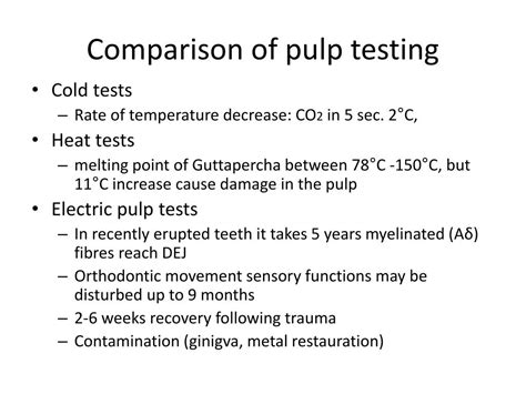 Ppt Dental Pulp Diagnostic Powerpoint Presentation Free Download Id 3399219