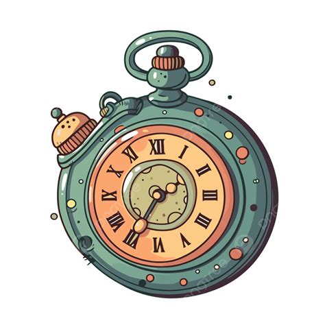 주머니 시계 벡터 스티커 클립 아트 구식 회중 시계 그림 만화 그림 상표 클립 아트 Png 일러스트 및 벡터 에 대한 무료 다운로드 Pngtree
