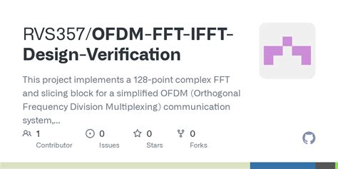 Github Rvs357ofdm Fft Ifft Design Verification This Project