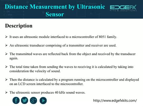Distance Measurement By Ultrasonic Sensor Pptx