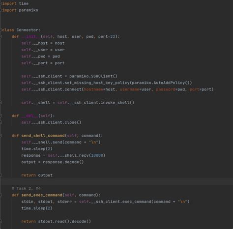 Solved Import Paramiko Class Connector Def Init Self