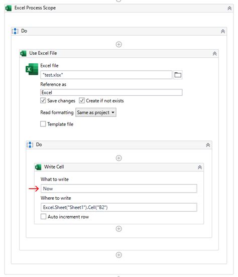 Excel Write Range Current Date And Time Activities Uipath
