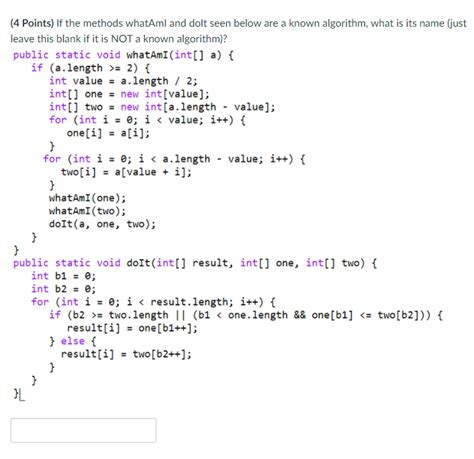 Solved 4 Points If The Methods Whataml And Dolt Seen Below