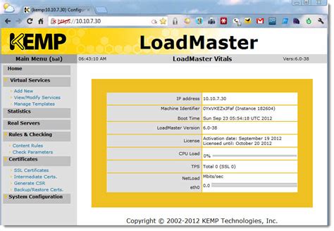Loadmaster Vlm Virtual Appliance By Kemp Technologies Esx Virtualization