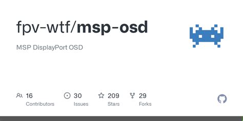 Github Fpv Wtfmsp Osd Msp Displayport Osd