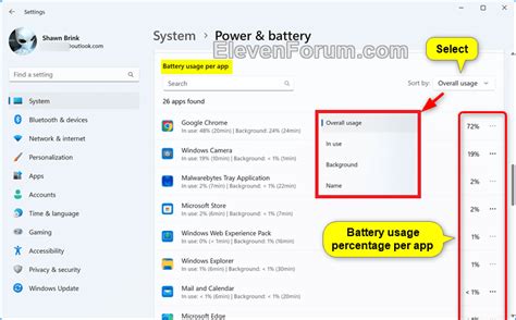 Check Battery Usage Per App In Windows 11 Windows 11 Forum