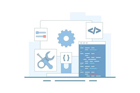 Software Development Concept Coding And Configuration Of Gears On A