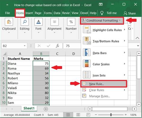 چگونه مقدار را بر اساس رنگ سلول در اکسل تغییر دهیم؟ فیلم های آموزش اکسل Excel