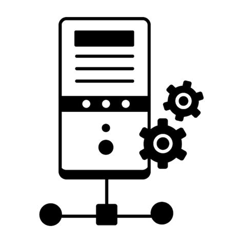 Premium Vector Data Hosting Line Icon