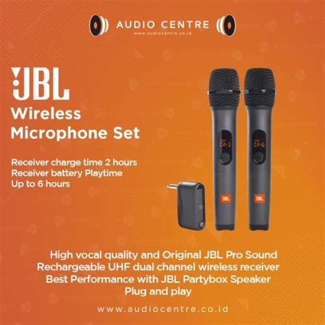 Promo Jbl Mic Wireless Microphone Set Mic Partybox Speaker Garansi Ims Diskon Di Seller
