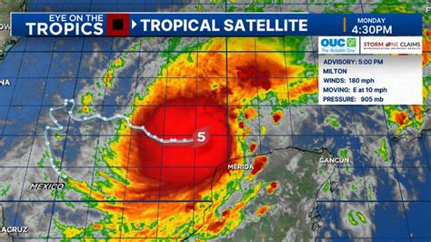 Hurricane Milton Remains A Powerful Cat 5 With 180 Mph Winds