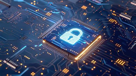 Locked Padlock Placed On A Computer Motherboard Premium AI Generated Image