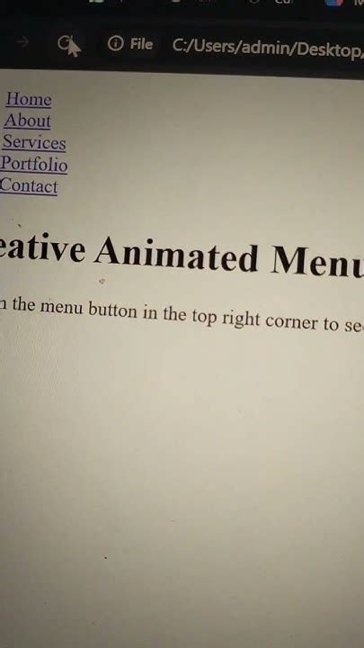 Creative Navbar Animation With Just Html Css And Js Webdesign Htmlcss Uiuxdesig Devforall
