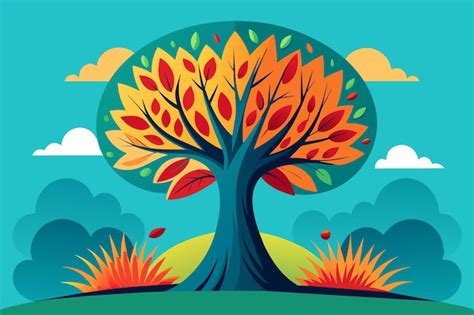 Premium Vector A Tree With A Tree On It And The Title The Word On It