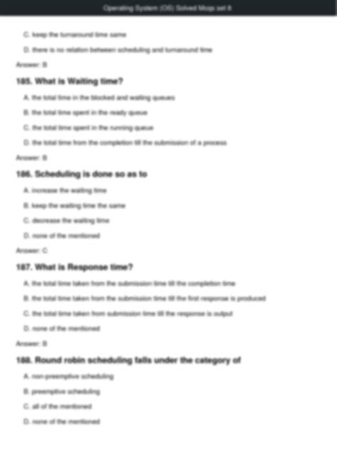 SOLUTION Operating System Os Solved Mcqs Set Studypool