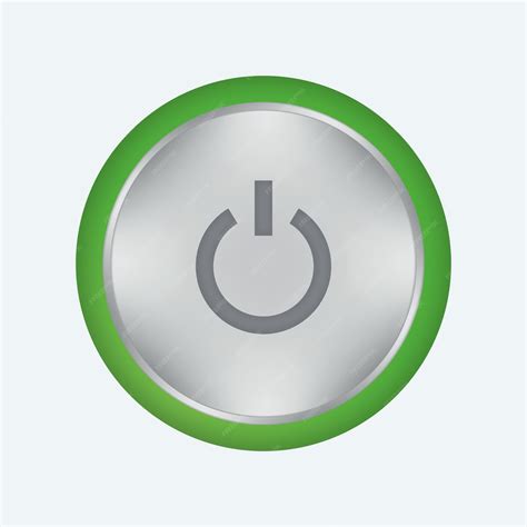 시작 아이콘 및 전원 버튼 닫기 기호 누르기 프리미엄 벡터