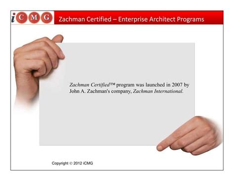 Why Zachman Certification Ppt