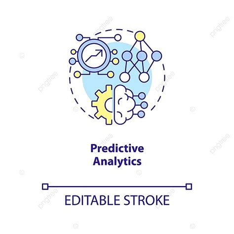 Predictive Analytics Concept Icon Technology Predictive Linear Vector
