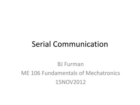 PPT Serial Communication PowerPoint Presentation Free Download ID 6623177
