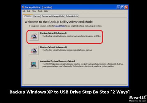 Backup Windows Xp To Usb Drive Step By Step 2 Ways Easeus