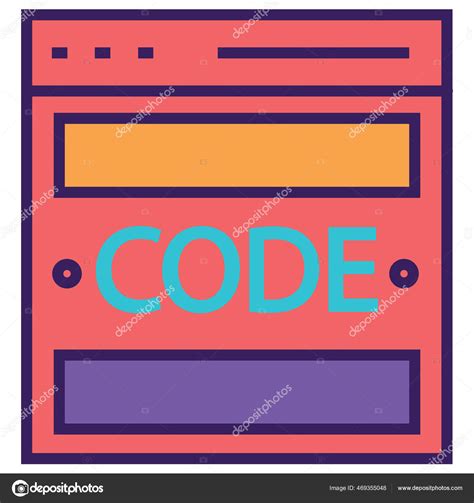Code Development Programming Icon Filled Outline Style Stock Vector By