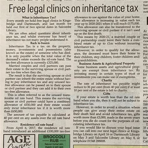 What Is Inheritance Tax Start Point Law