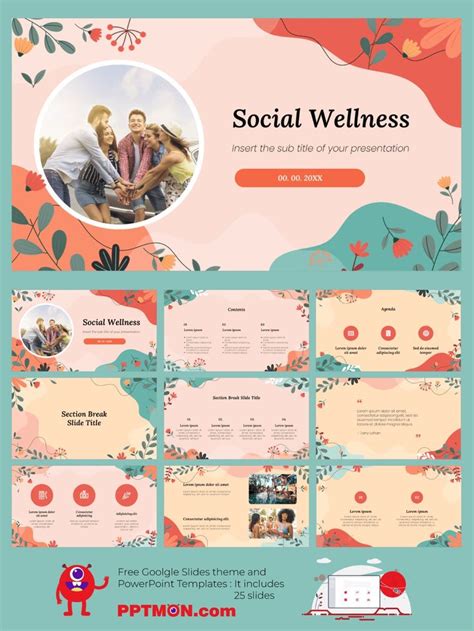 Social Wellness Free Presentation Background Design Google Slides Themes And PowerPoin