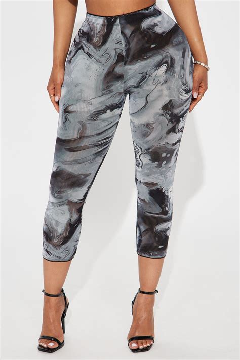 Maya Mesh Capri Legging Grey Fashion Nova