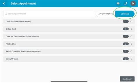 Thrive Class Bookings — Total Physiotherapy
