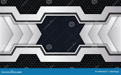 White And Black Abstract Overlap Background On Dark Geometric Perforated Texturemodern