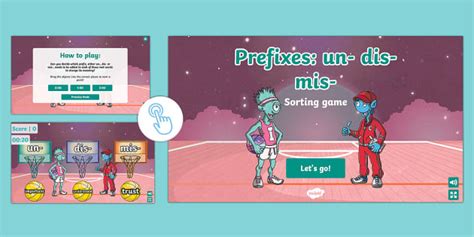 prefixes un dis mis ks2 go game teacher made twinkl