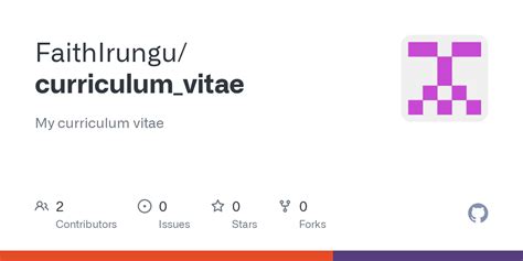 GitHub FaithIrungu Curriculum Vitae My Curriculum Vitae