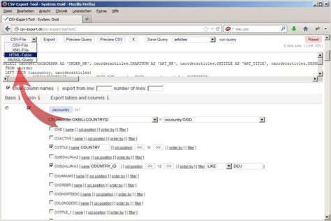 Export CSV XML und HTML für alle Online Shops und CMS mit mySQL Datenbank