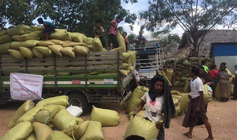 ဝမ်းတွင်းမြို့နယ် ပရဟိတကွန်ရက်အဖွဲ့မှ နွားစာရှားပါးလျက်ရှိသောဒေသများရှိ တောင်သူများအား နွားစာအိတ