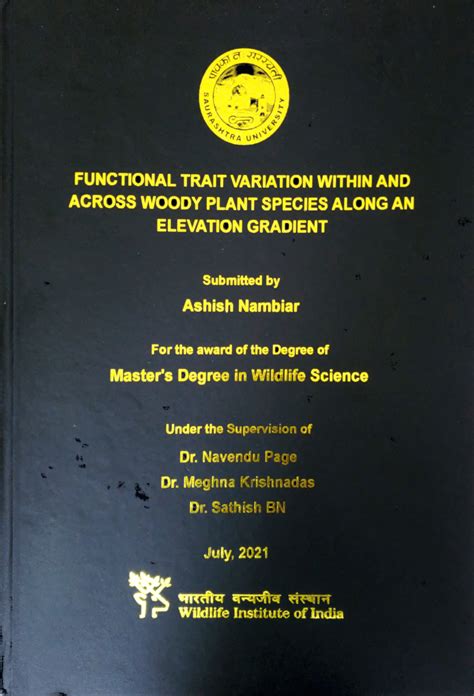 Pdf Functional Trait Variation Within And Across Woody Plant Species