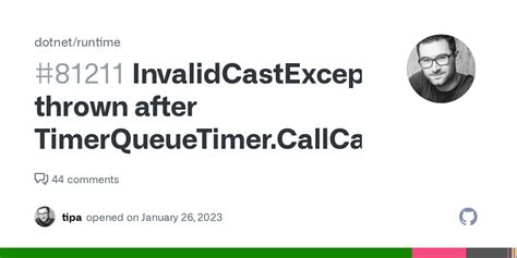 Invalidcastexception Thrown After Timerqueuetimercallcallback · Issue